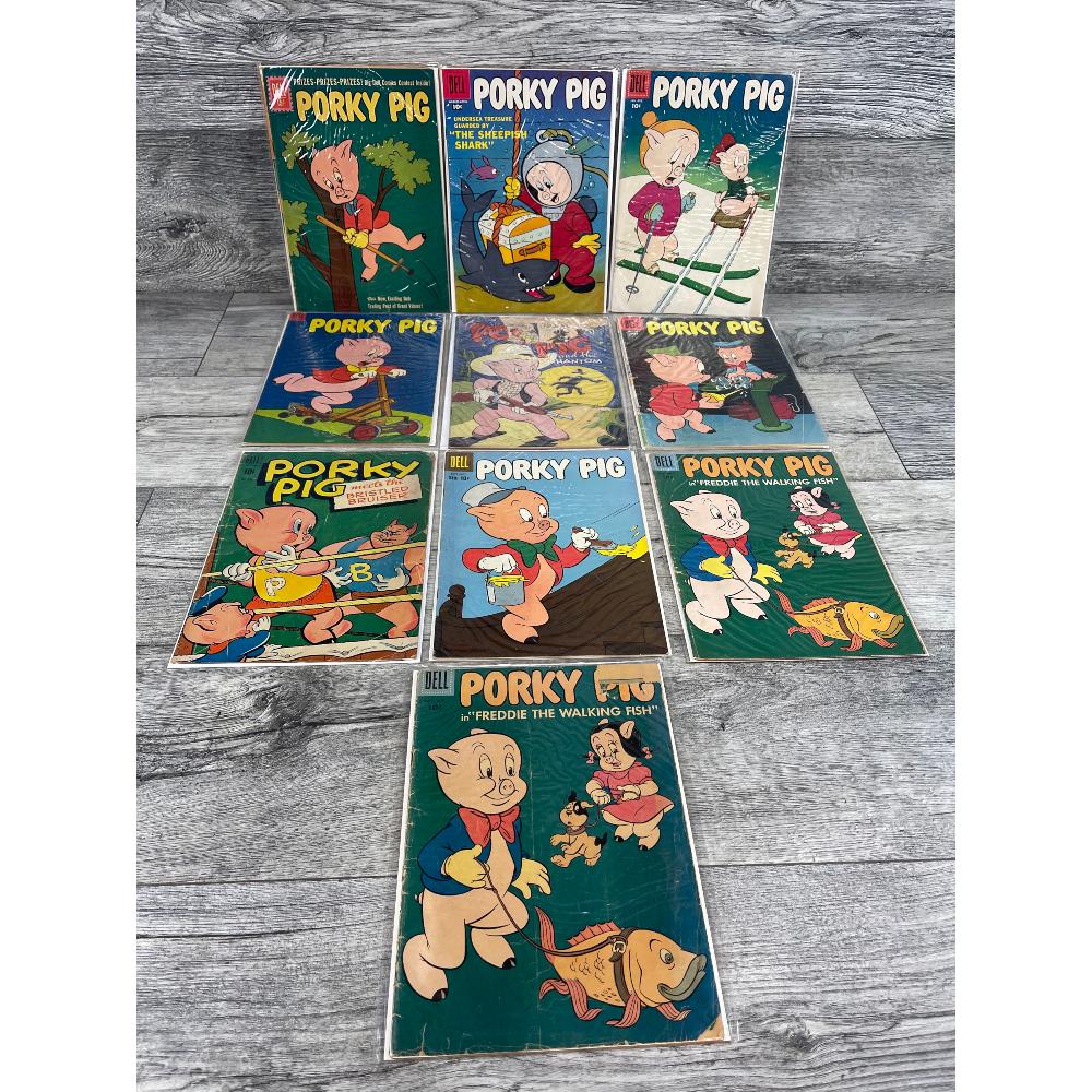 Lot Of 10 Early Porky Pig Comics