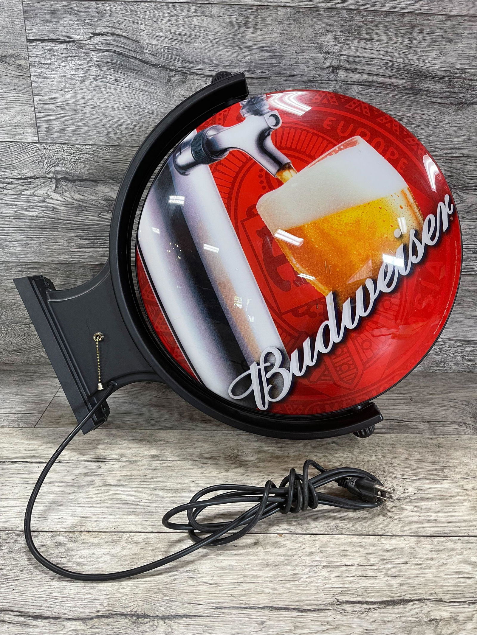 Rotating Budweiser Flange Light Sign