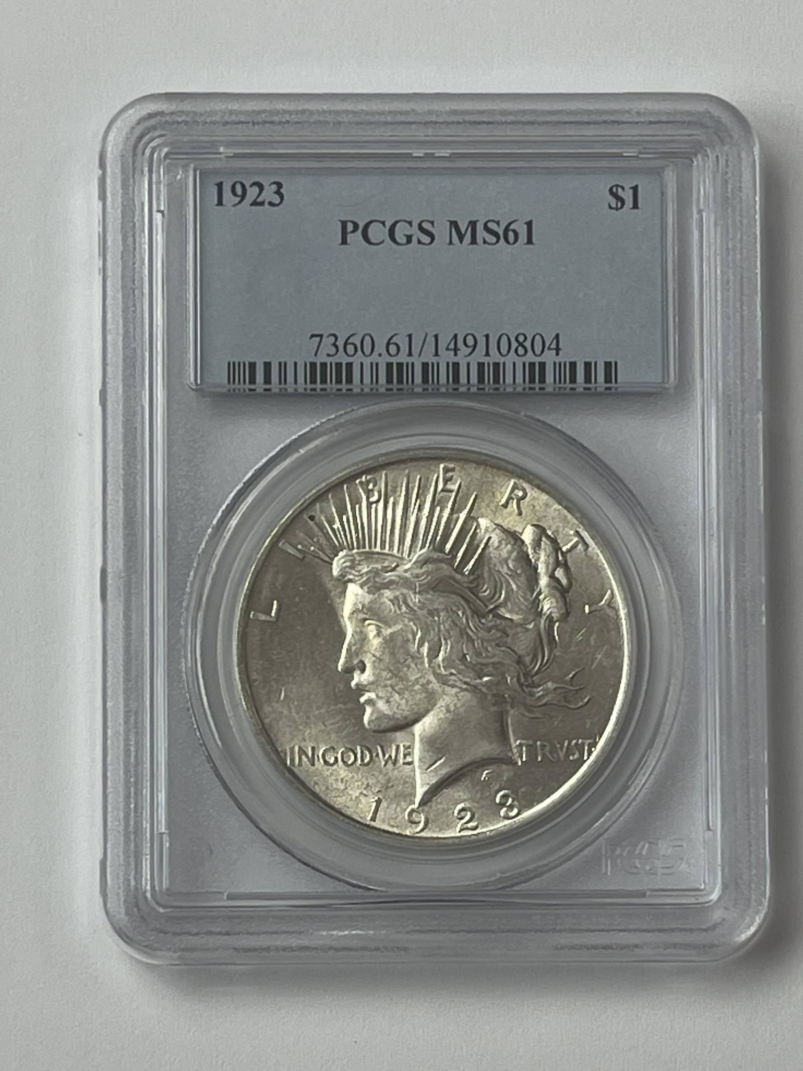 1923 Ms61 Peace Dollar Auction
