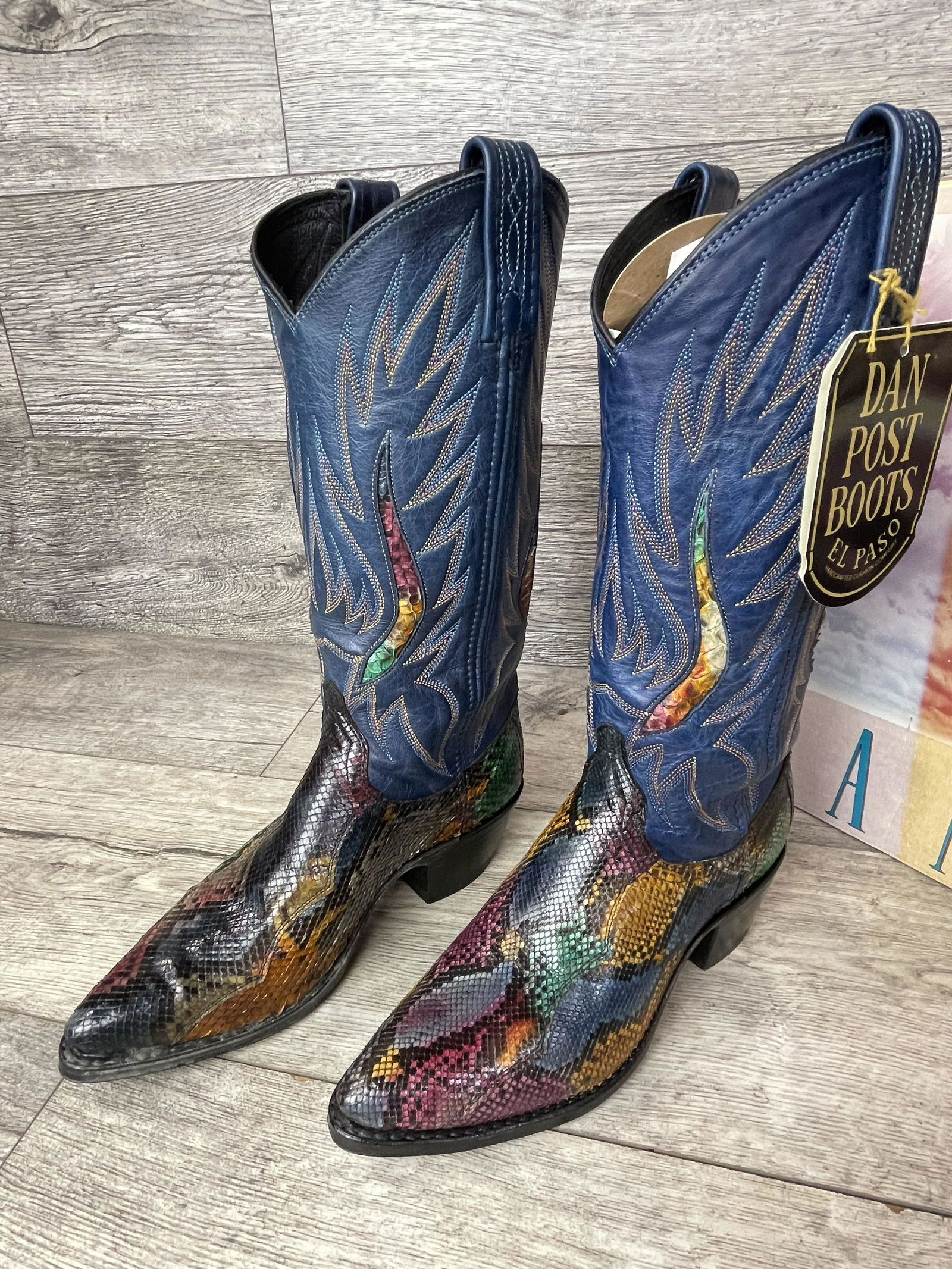 Dan Post Rainbow Python Snakeskin Boots Auction