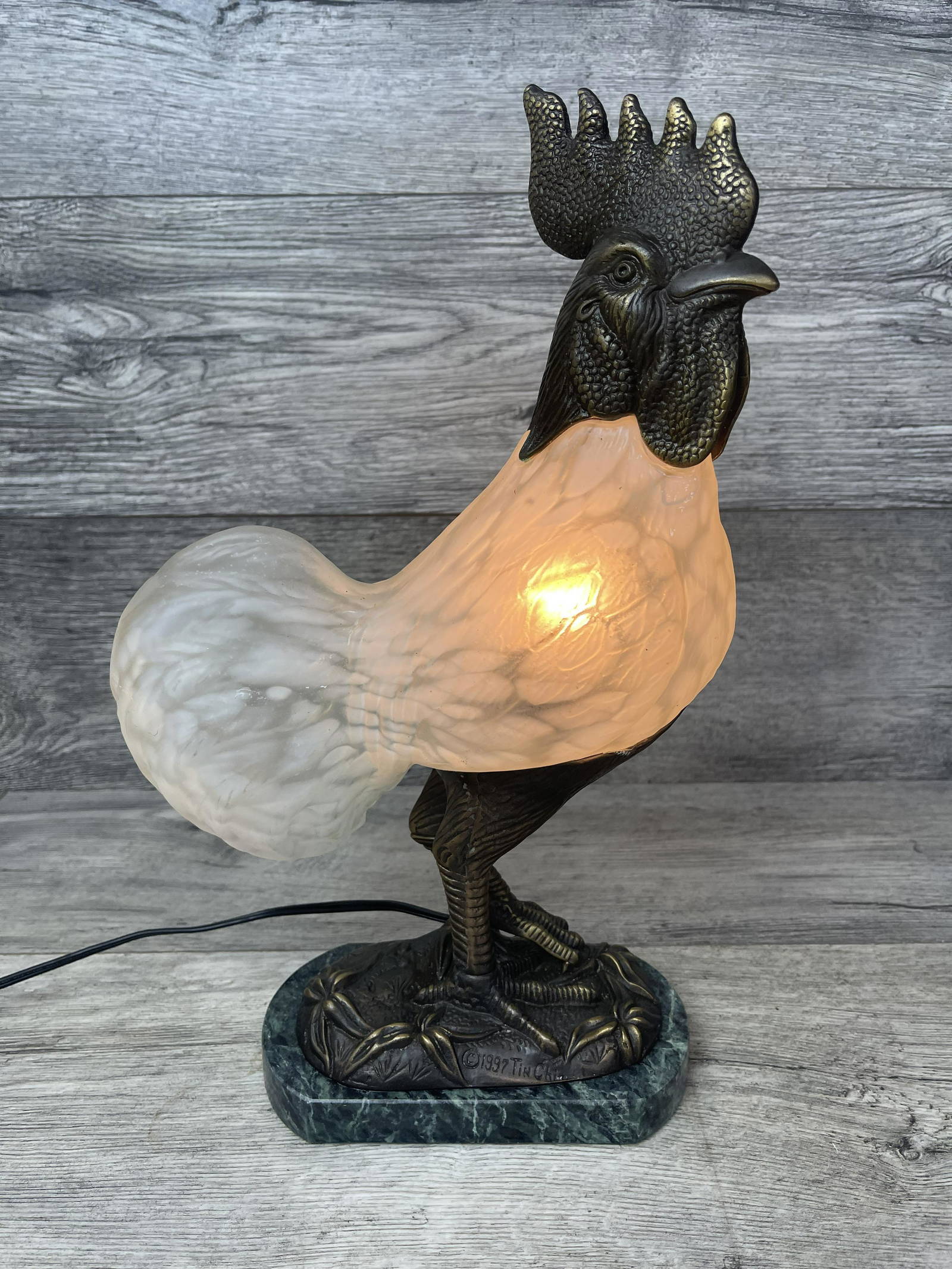 Rooster Lamp Auction