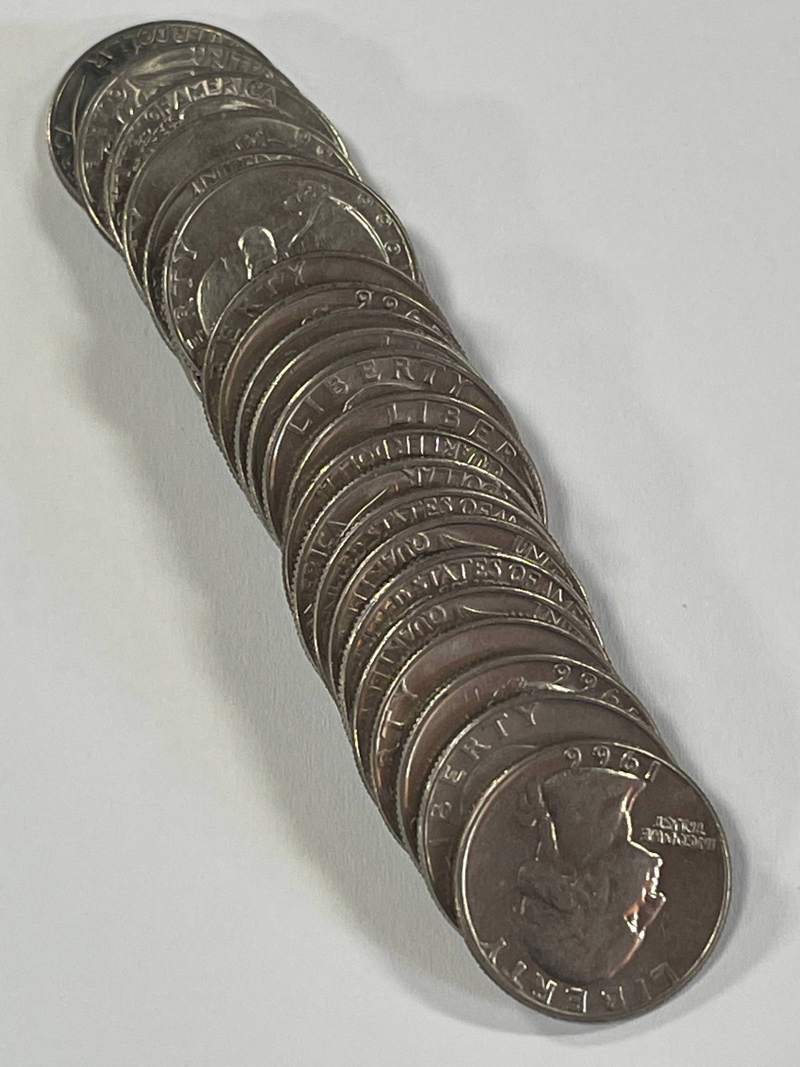 Lot Of 24 40% Silver 1966 Washington Quarters Auction