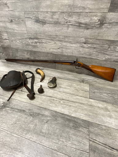 Antique Double Barrel Muzzle Loading Shot Gun