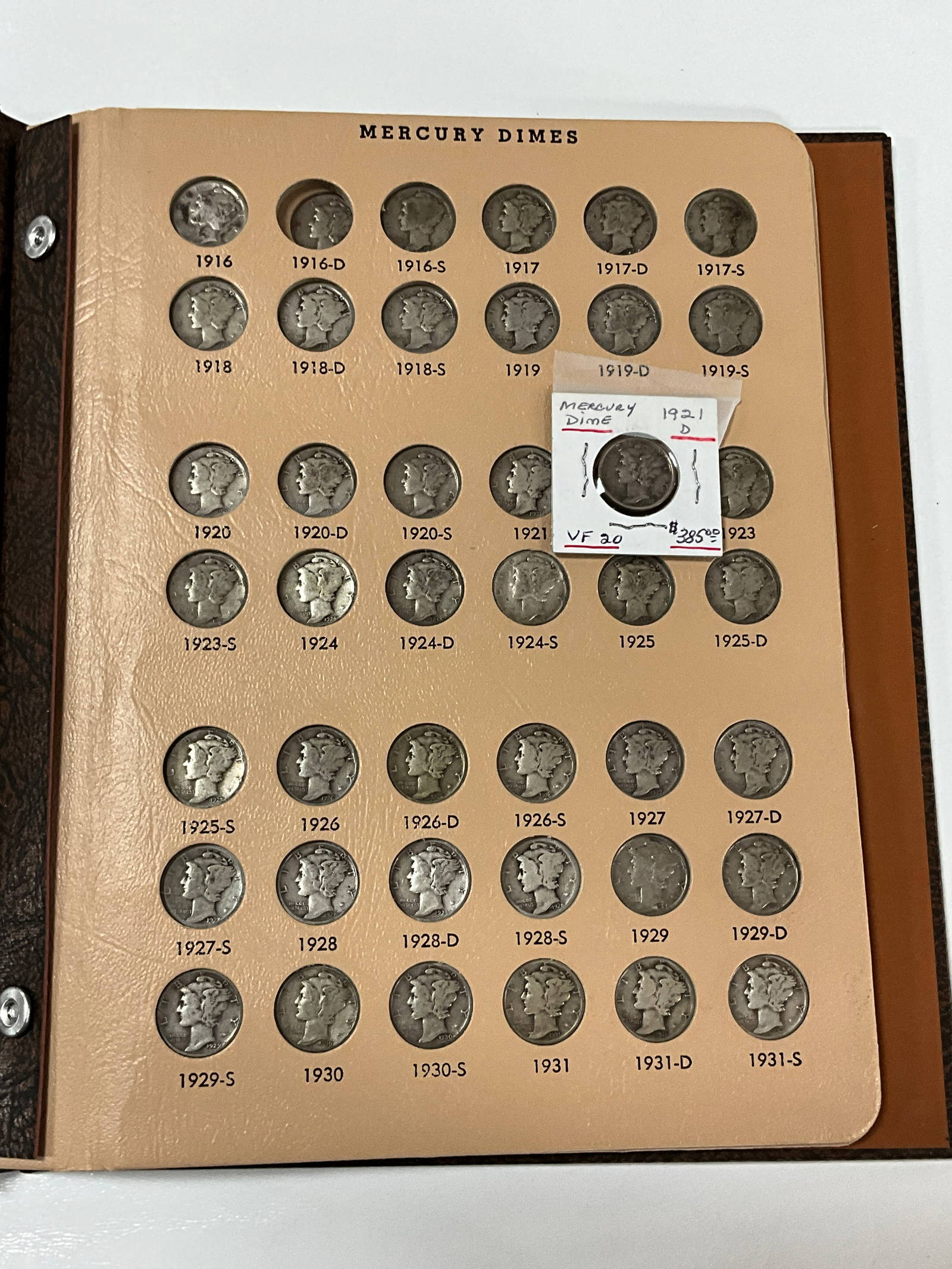 Mercury Dime Collection 1916 - 1945 Auction