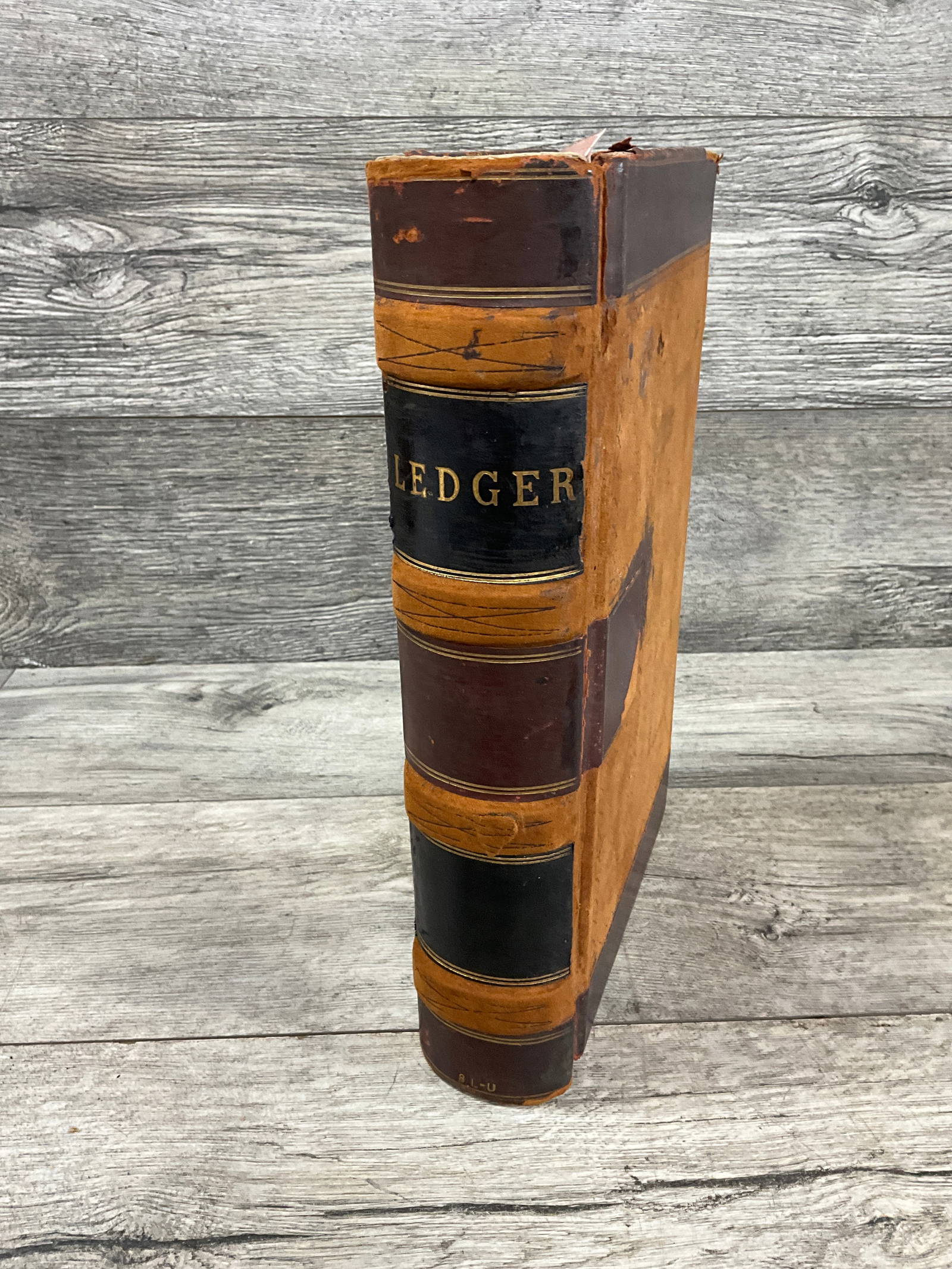 Antique Hand Written Leather Bound Ledger Auction