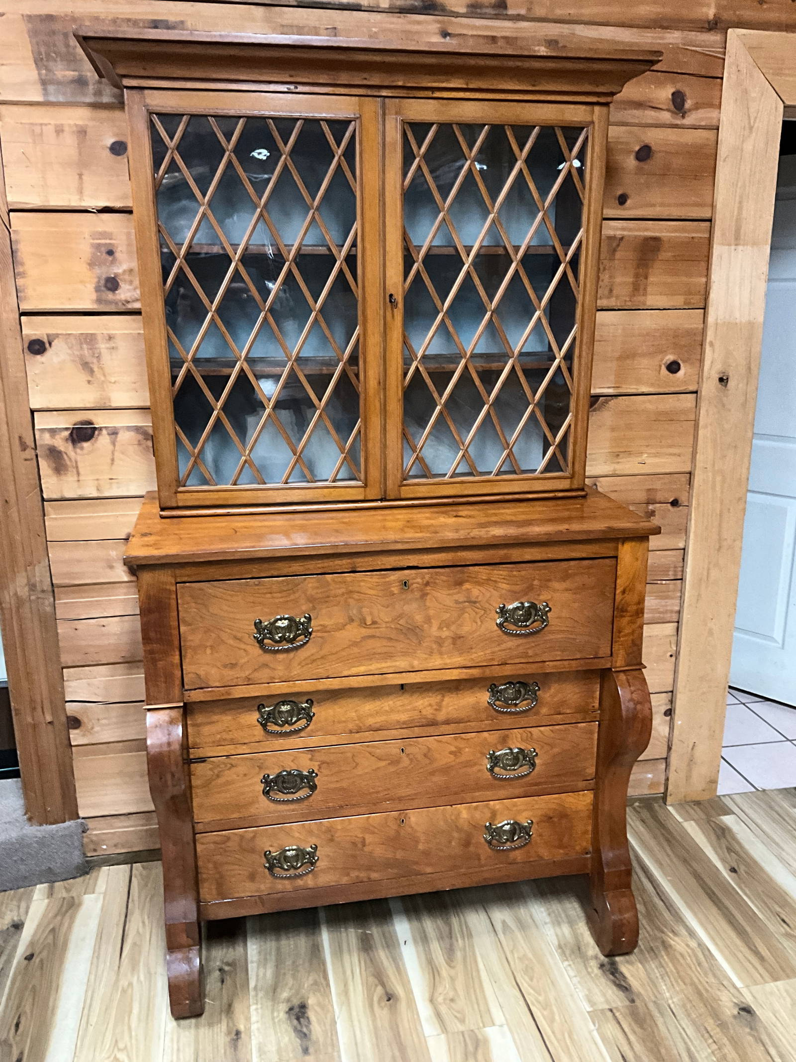 Exceptional Walnut Butler's Secretary Desk Auction