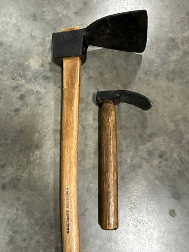 Lot Of 2 Antique Log Hewing Adze Tools