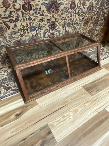 Solid Oak Slant Front General Store Display Cabinet