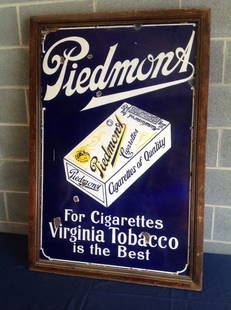 Piedmont Cigarettes Porcelain Sign