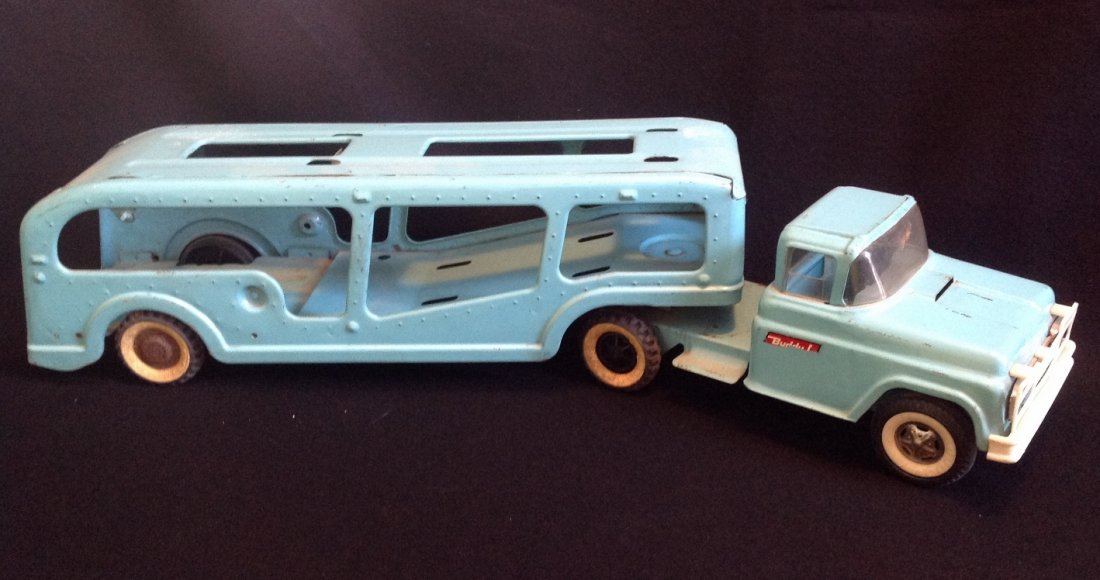 1960's Buddy L Car Hauler Tractor Trailer