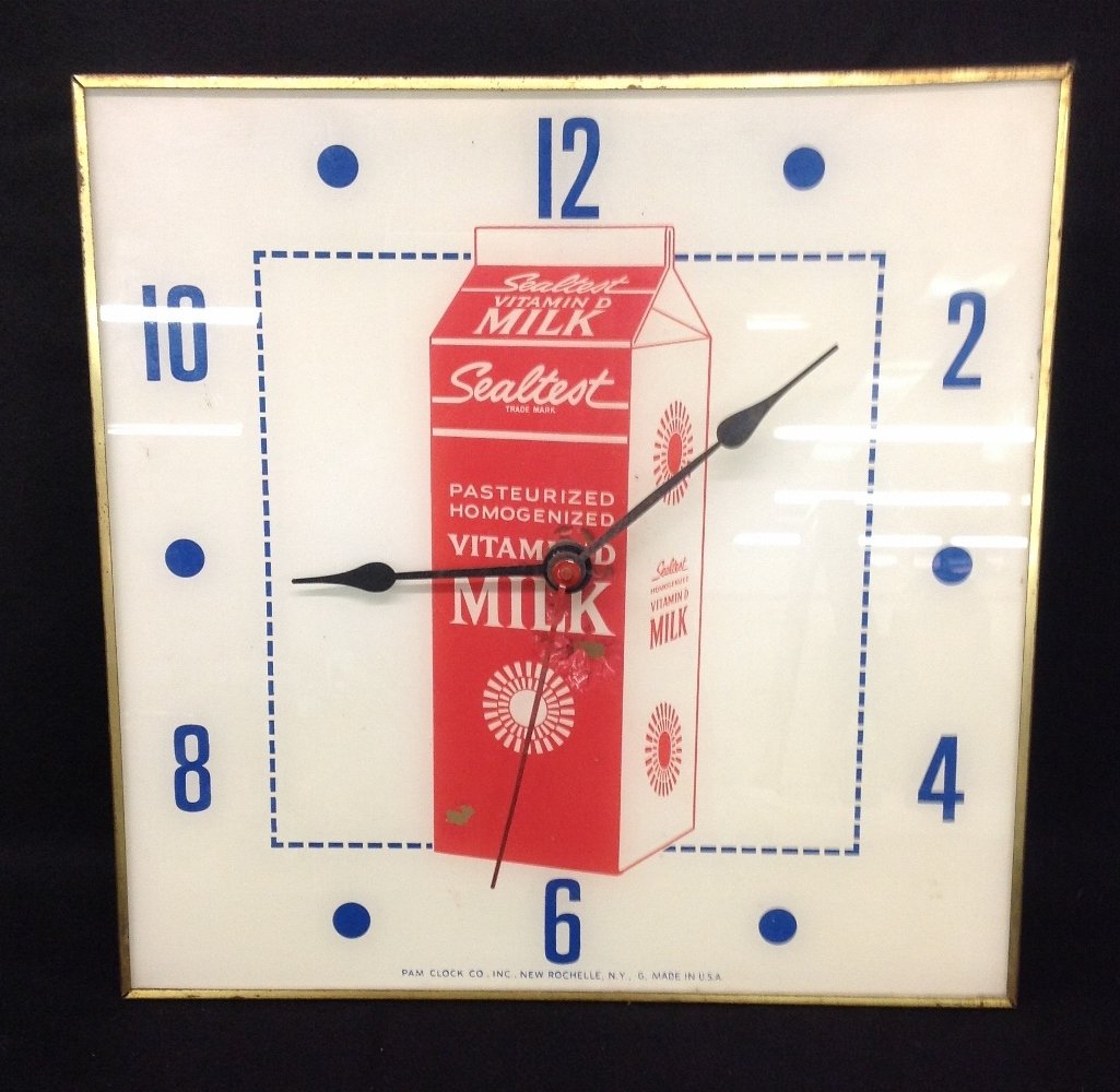 1971 PAM Lighted Sealtest Milk Clock