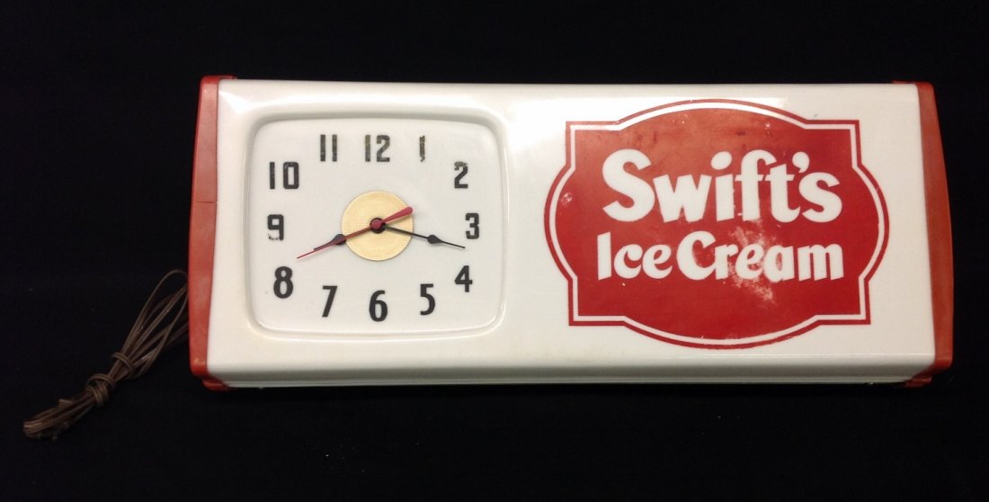 1960’s Lighted Swift’s Ice Cream Clock