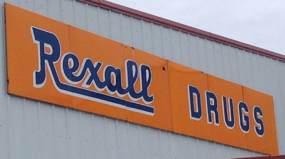 Porcelain Rexall Drugs Sign