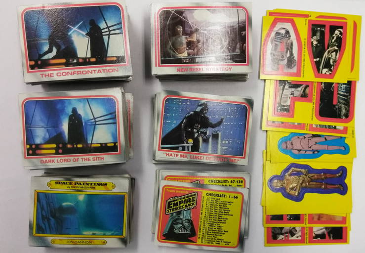 1980 Topps Empire Strikes Back Star Wars Cards+stickers