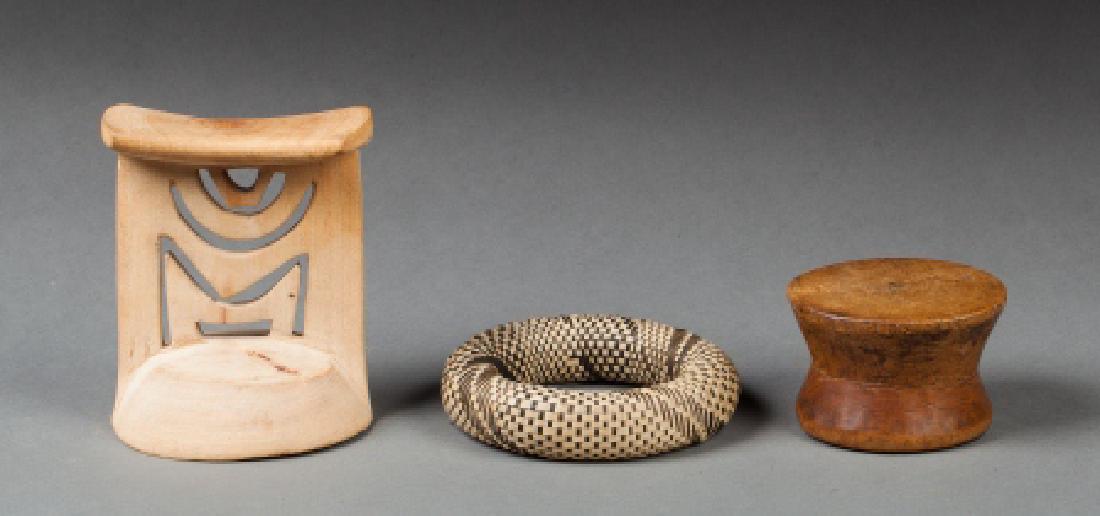 Sepik River Headrest, Himba Headrest And Makondé