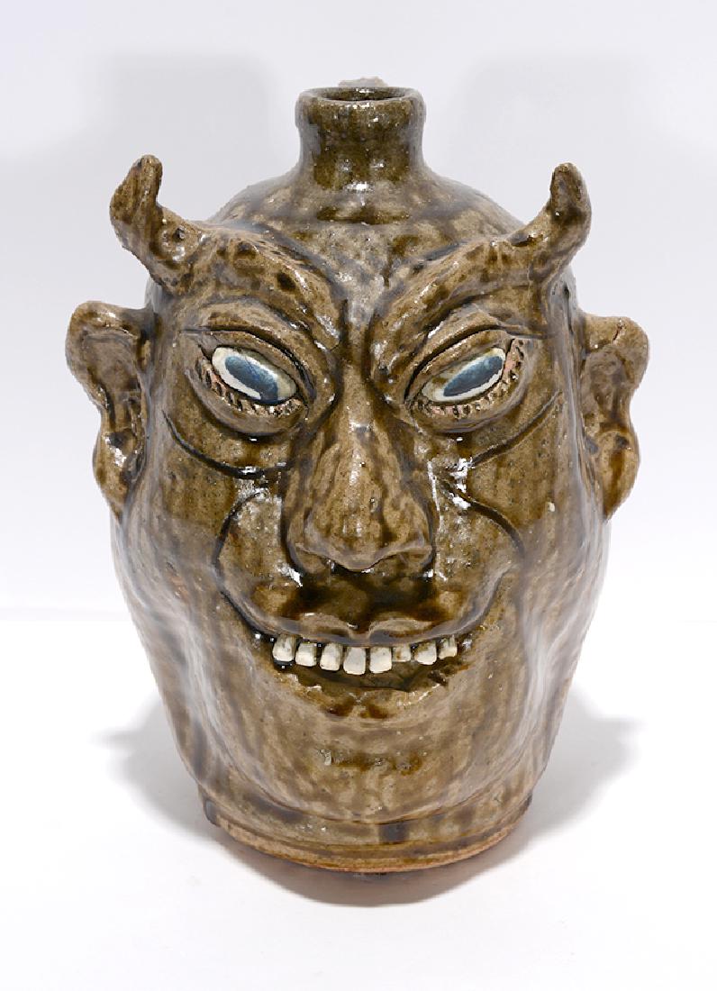 Lanier Meaders. Overbite Devil Face Jug.