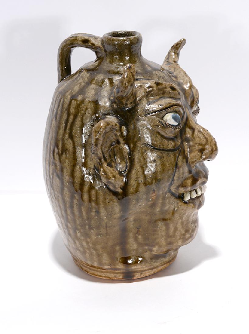 Lanier Meaders. Overbite Devil Face Jug.