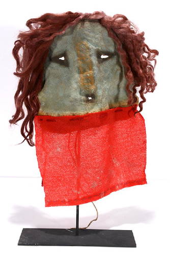 Native American. Yei Mask With Red.