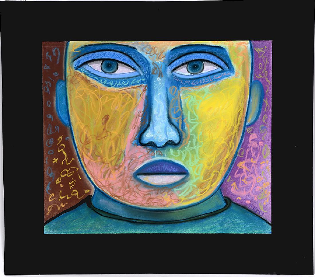 Tim Chess. Man With Blue Portrait.