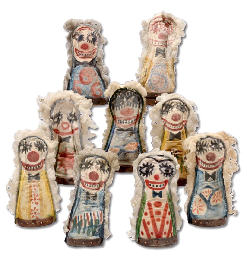 Nine Carnival Knockdown Punk Dolls.