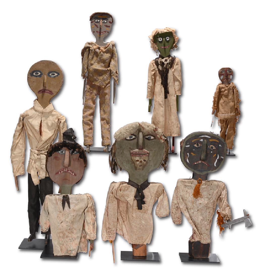 African Am. & Native American. Limberjack Dolls.