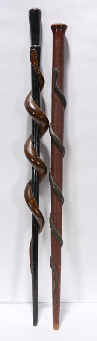 Early Vintage. Twinning Snake Canes. - Apr 27, 2019 | Slotin Folk Art in GA