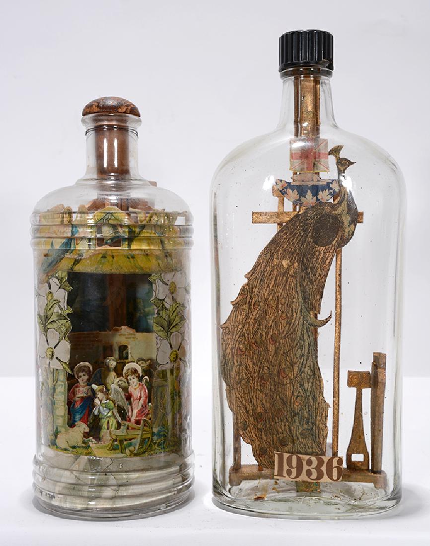 Praying Nun and Peacock Bottle Whimseys.