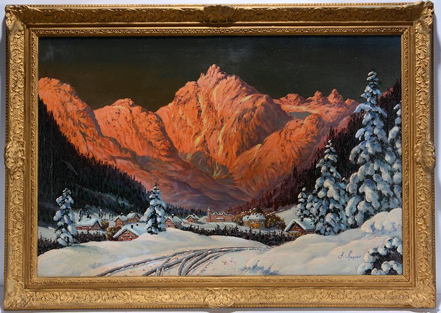 F. Rayner. Alpine Sunset. - Apr 25, 2020 | Slotin Folk Art in GA
