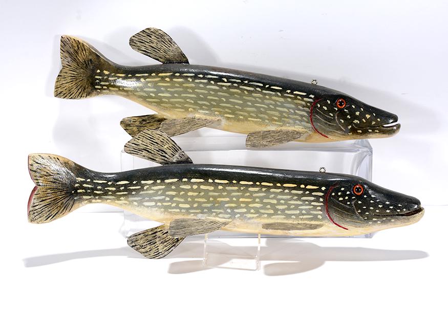 George Aho. Northern Pike Pair. - Apr 25, 2020 | Slotin Folk Art in GA