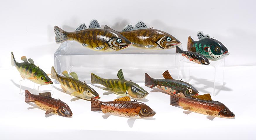 Tom Singleton. 11 Mixed Fish Decoys. - Apr 25, 2020 | Slotin Folk Art in GA