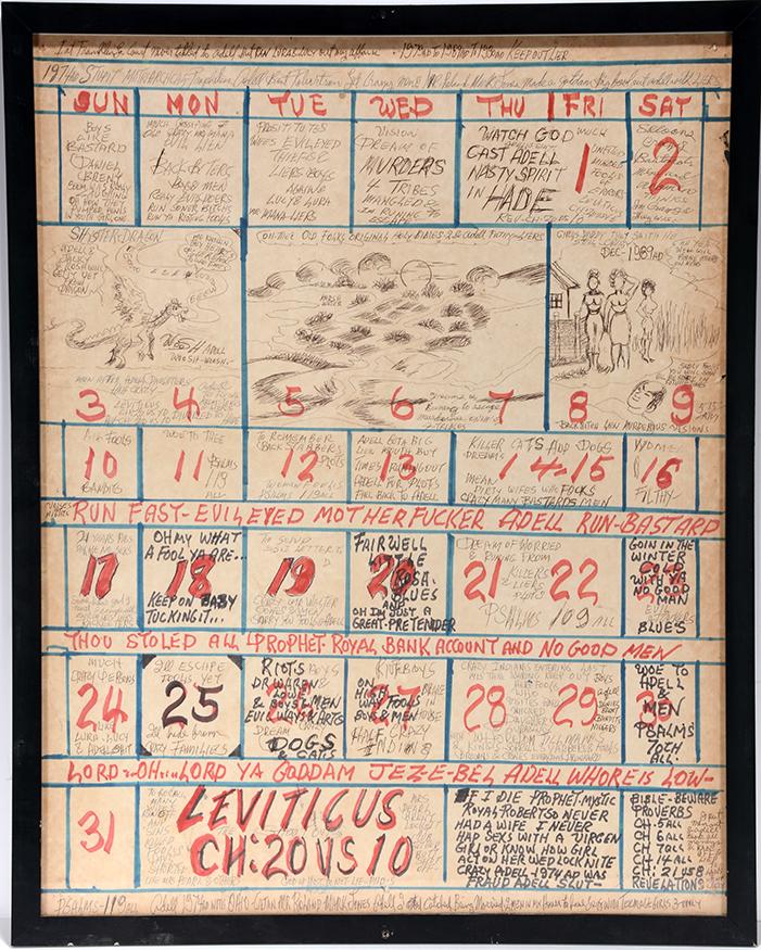 Royal Robertson. Early Calendar.
