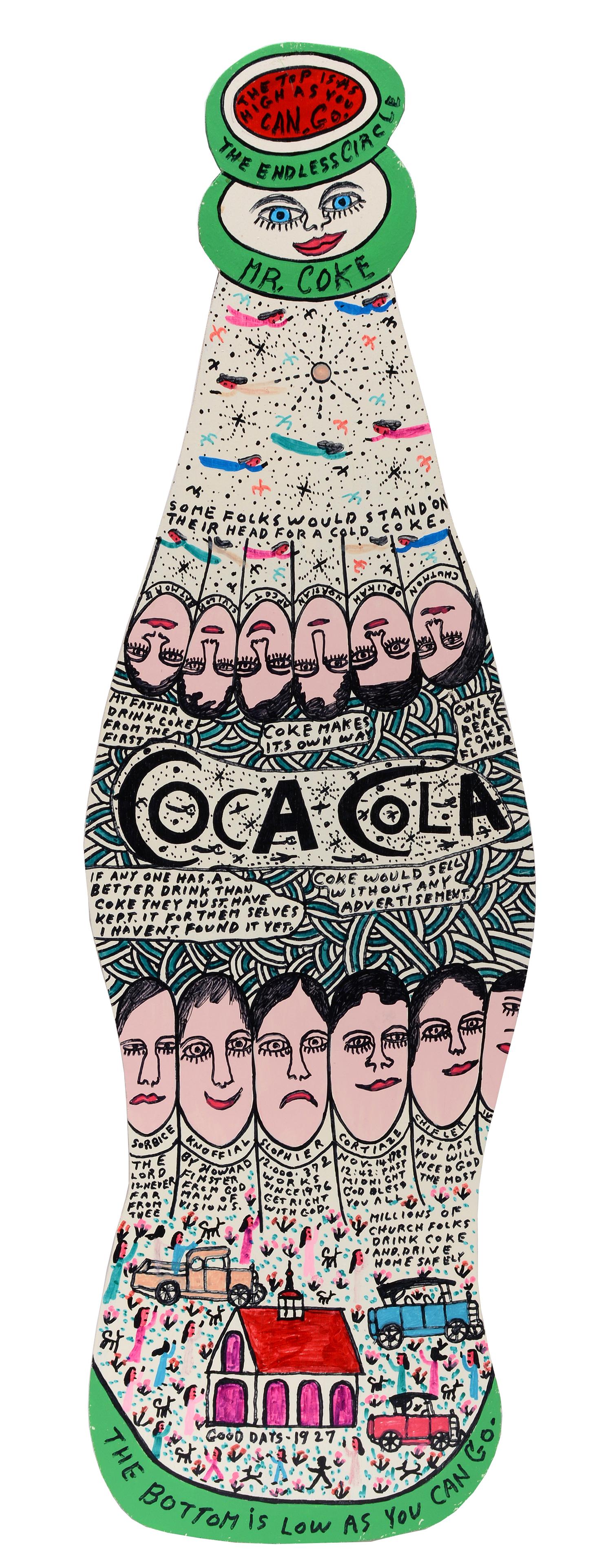 Howard Finster. Coca Cola Bottle.