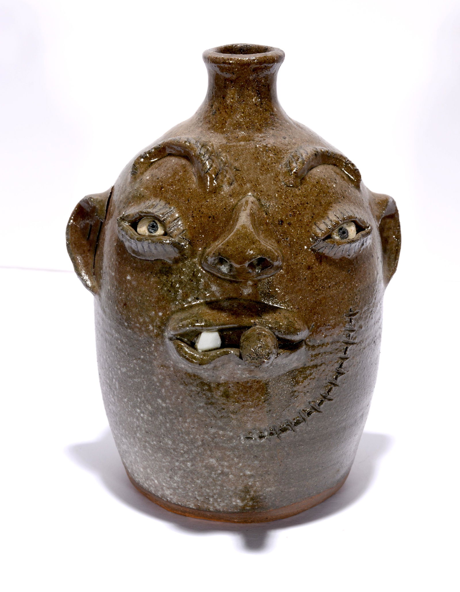 Billy Henson. Wood Fired Face Jug.