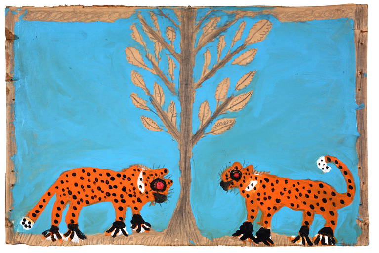 Willie Massey. Leopards Under Tree. - Nov 14, 2021 | Slotin Folk Art in GA
