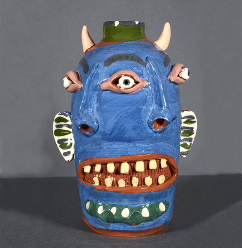 Carl Block. Three-Eye Two-Face Devil Face Jug. - Feb 12, 2022 | Slotin ...