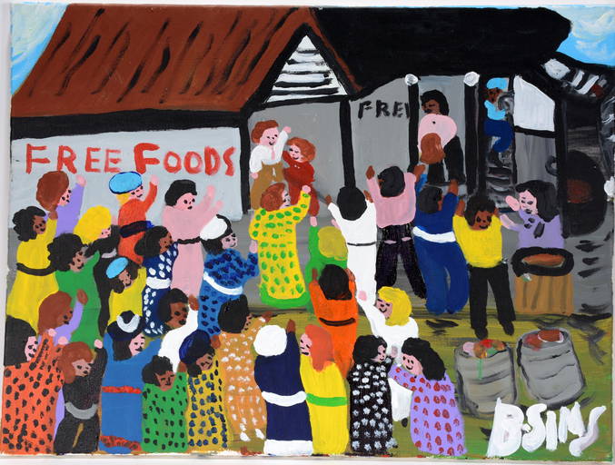 Bernice Sims. Free Food. (#0216) on Aug 06, 2022 | Slotin Folk Art in GA