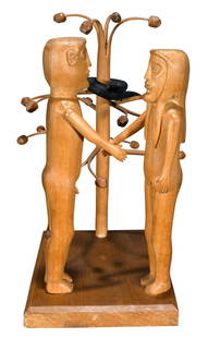 Edgar Tolson Three Carved Figures