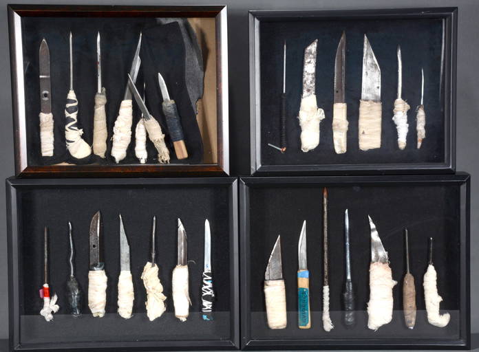 Four Framed Confiscated Prison Shank Displays.