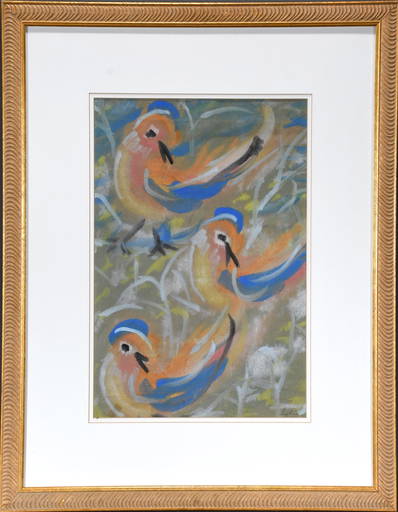 Sybil Gibson. Three Blue Birds. (#0491) on Nov 13, 2022 | Slotin Folk ...