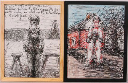 Malcolm McKesson. Pair of Drawings. - Apr 21, 2012 | Slotin Folk Art in GA