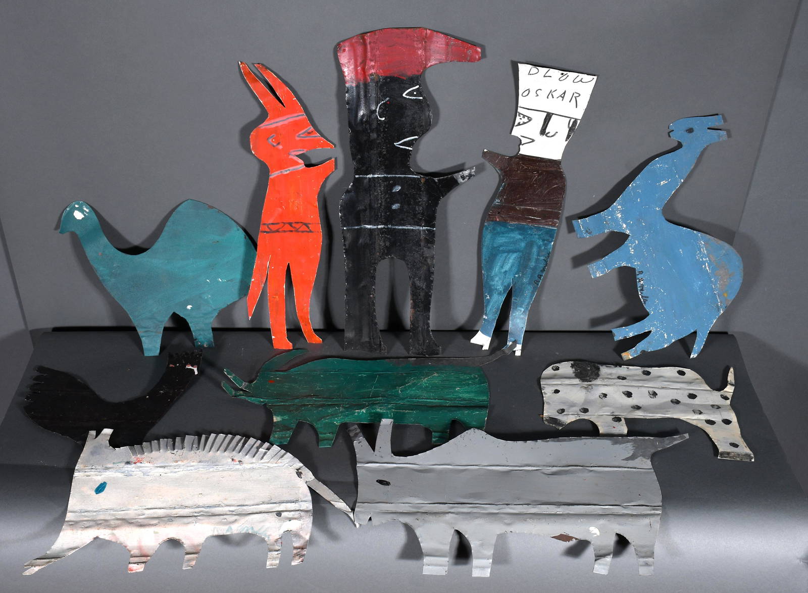 R.a. Miller. 10 Animals And Figures. Auction