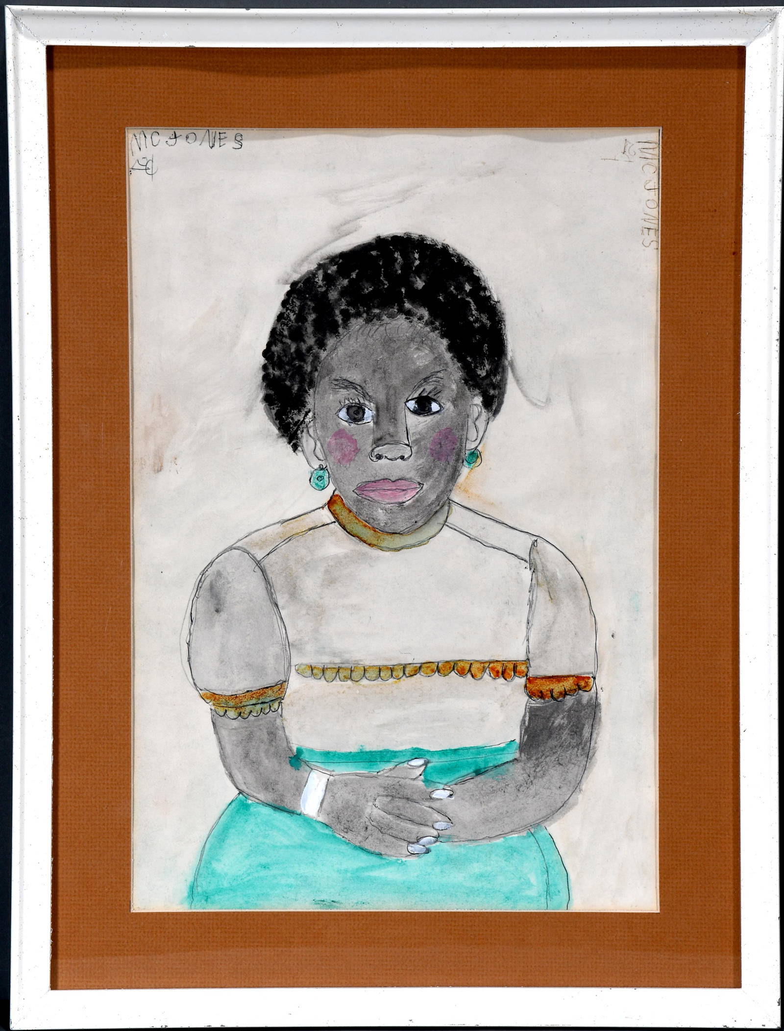 M.c. Jones. Portrait Of A Woman. Auction