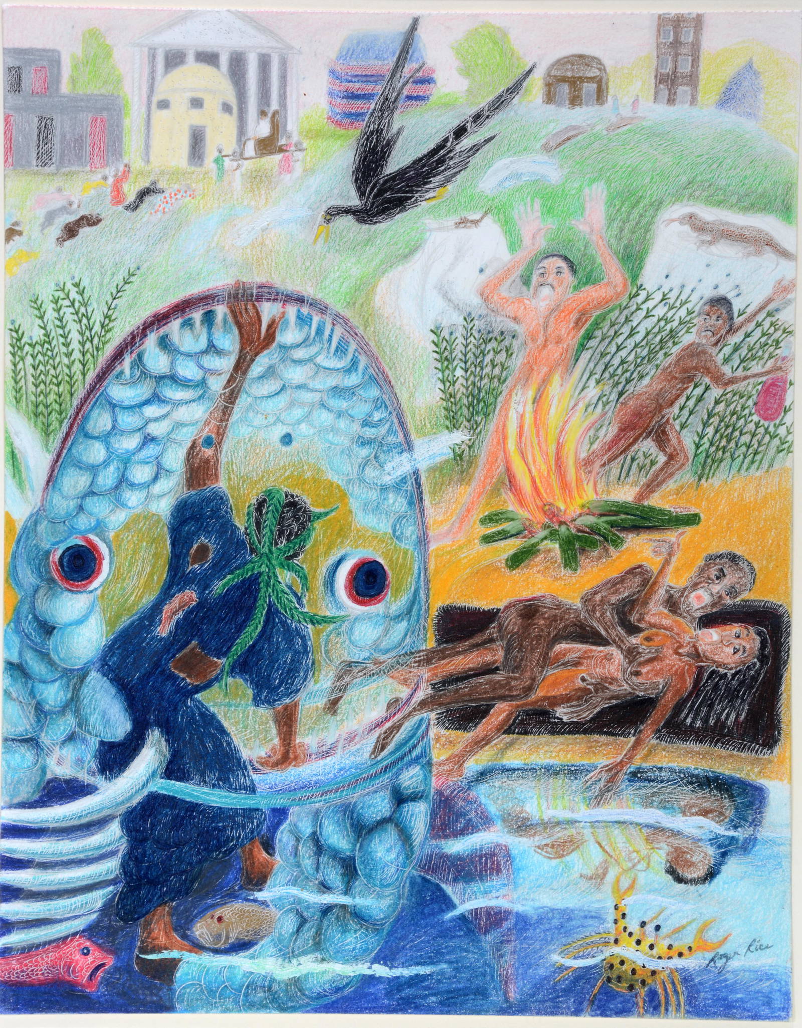 Roger Rice. Outside Looking Inward Jonah. Auction