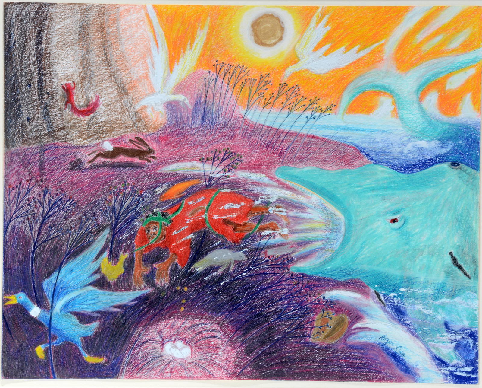 Roger Rice. Jonah And The Whale. Auction