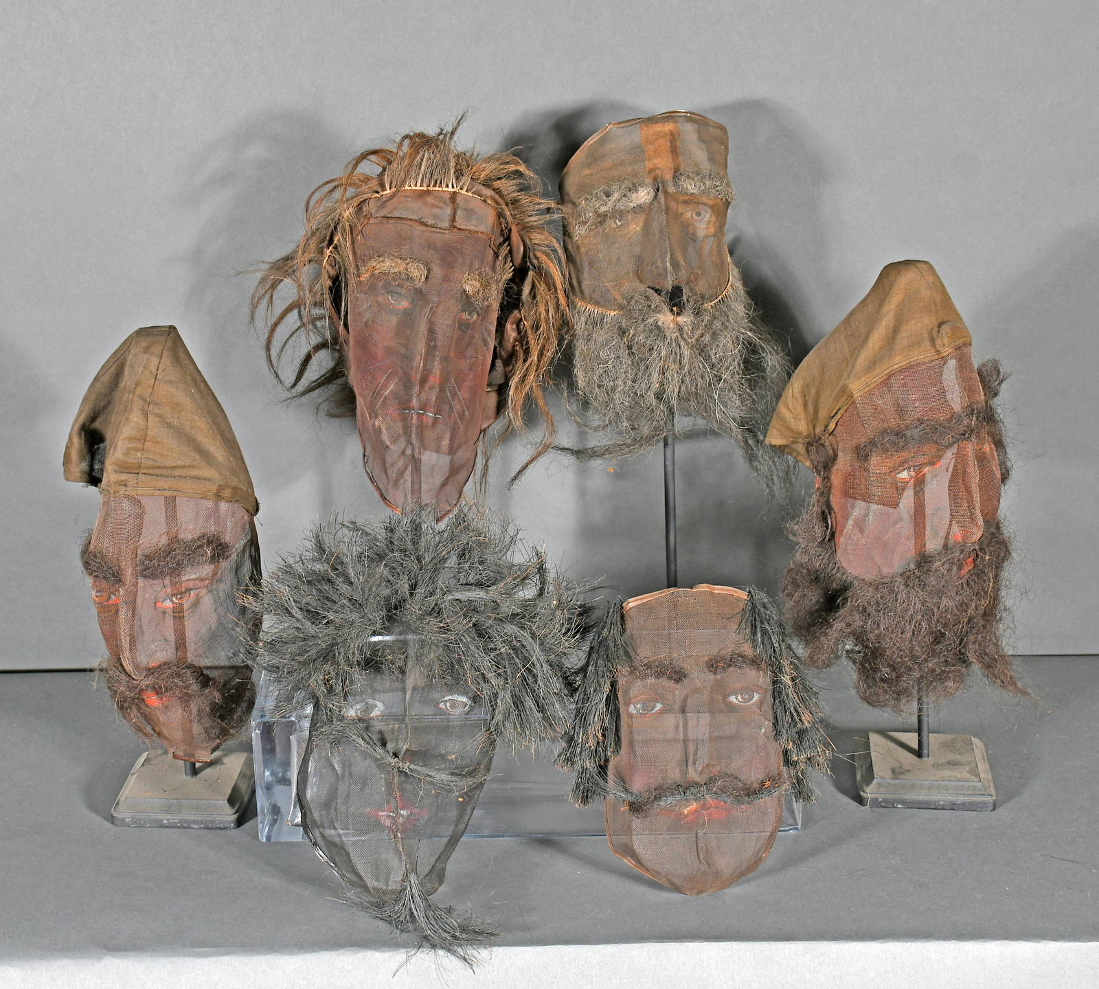 Odd Fellows. Group Of Six Masks. Auction