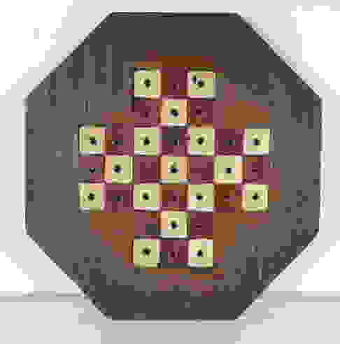 Octagonal Wood Painted Game Board. Auction