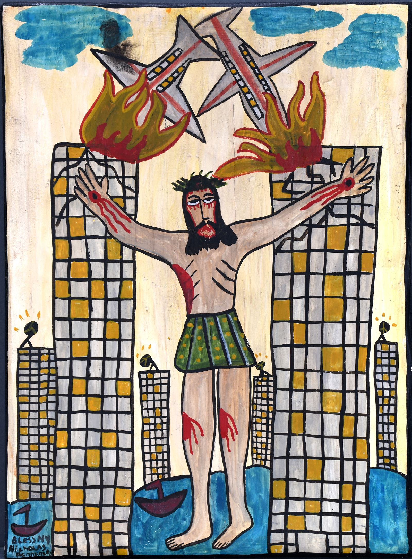 Nicholas Herrera. Twin Tower Retablo.