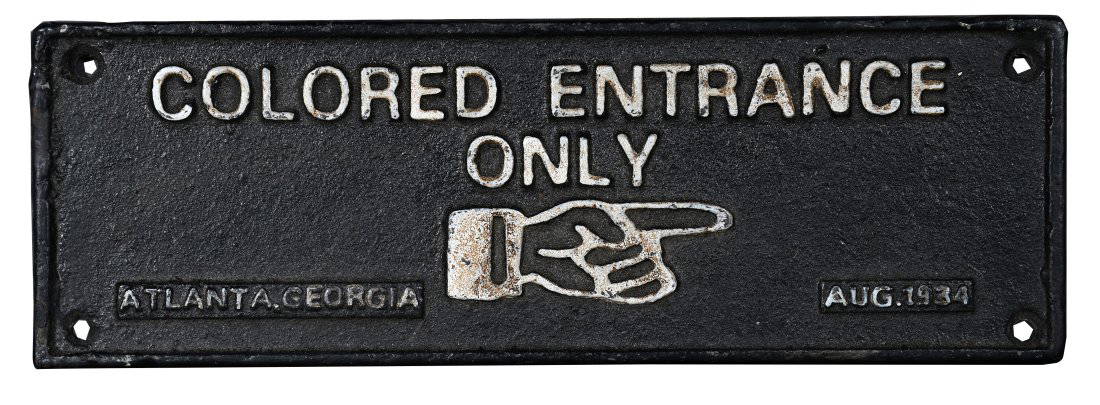 Segregation Sign. Colored Entrance Only.