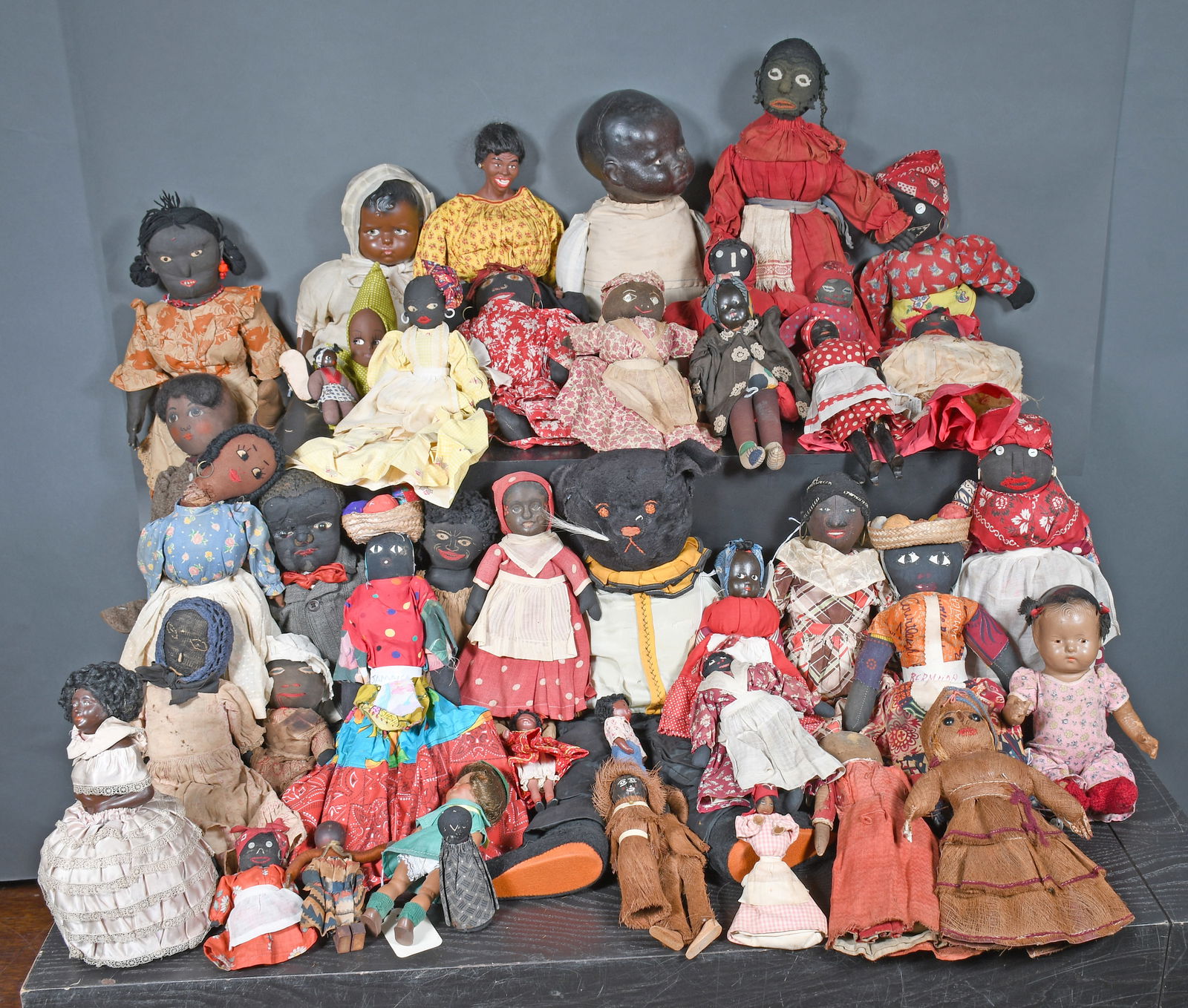 Large Group Of African American Dolls. Auction