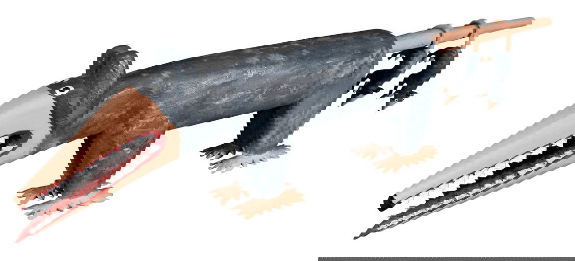 Minnie & Garland Adkins. Large Momma Possum With Babies.